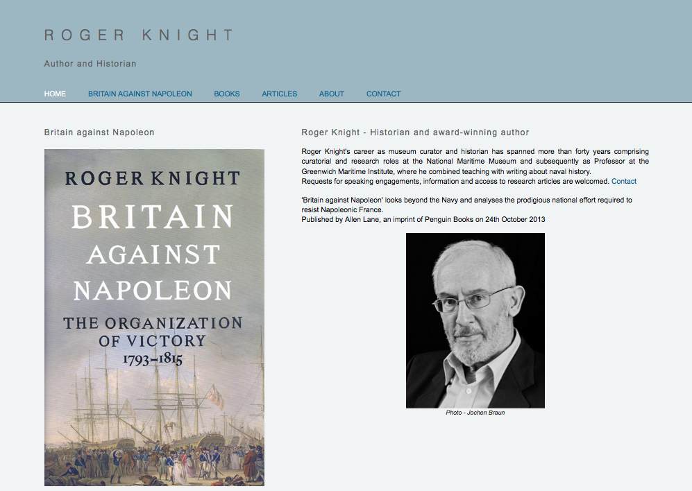 Roger Knight : Historian and Author – Britain against Napoleon – Sally ...